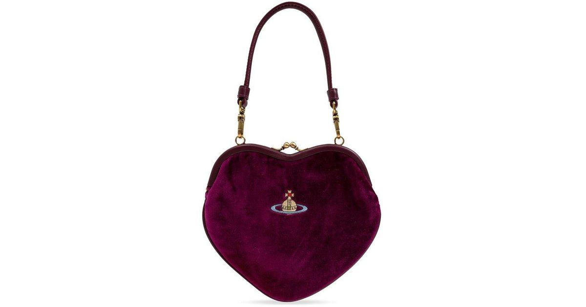 Vivienne Westwood Belle Heart Tote Bag in Purple | Lyst