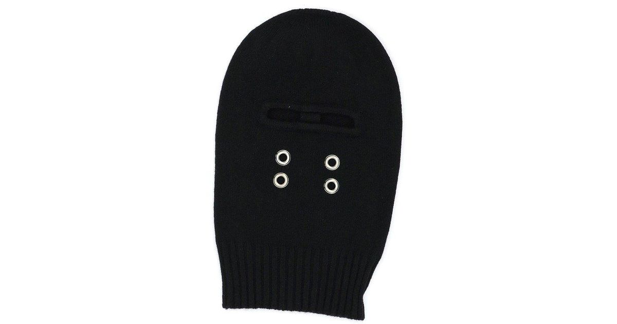 Rick Owens Gimp Knitted Balaclava in Black for Men | Lyst