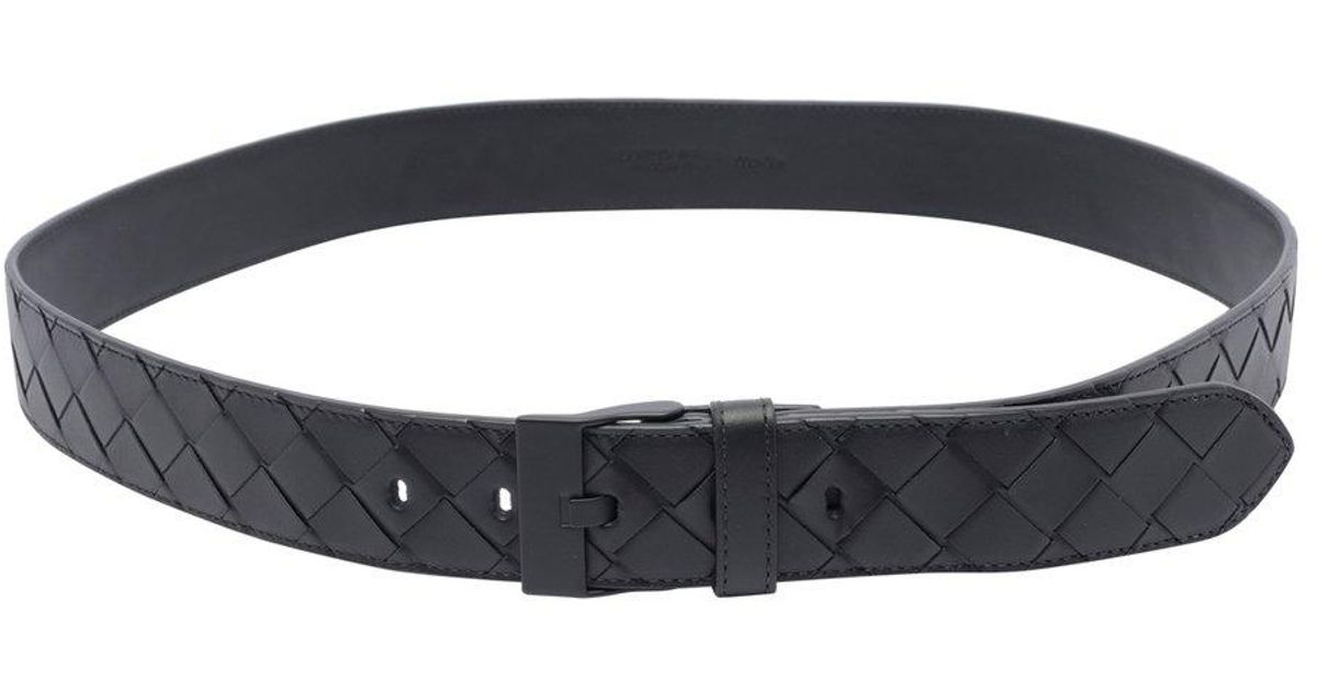 Bottega Veneta Intrecciato Buckle Belt in Blue for Men | Lyst UK