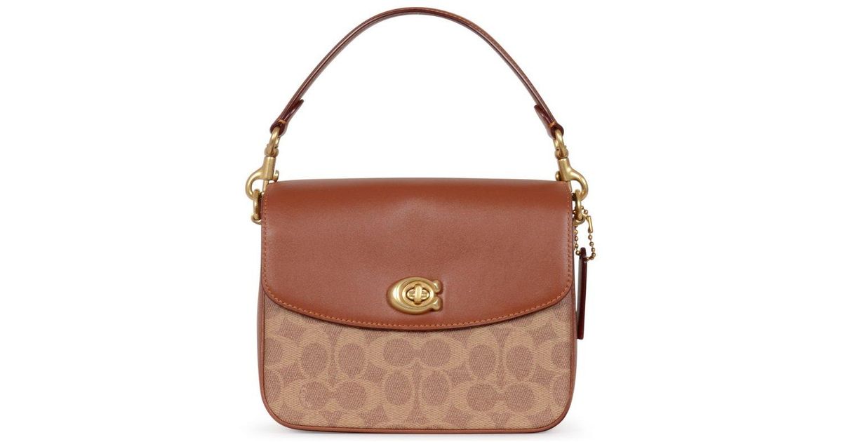 COACH Cassie 19 Logo Plaque Crossbody Bag in Brown | Lyst UK