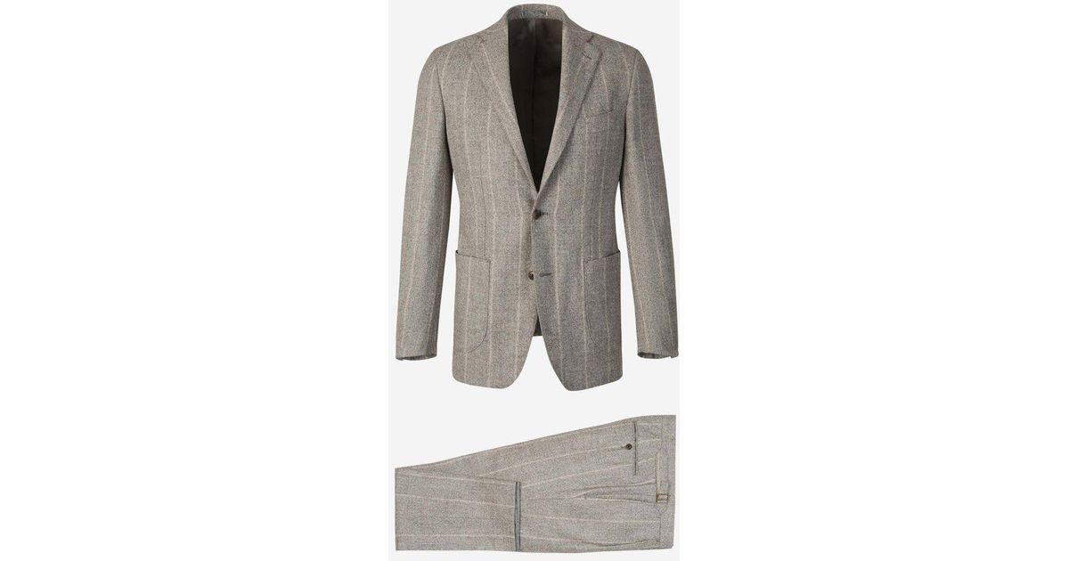 Atelier Munro Pinstripe Suit in Gray for Men | Lyst