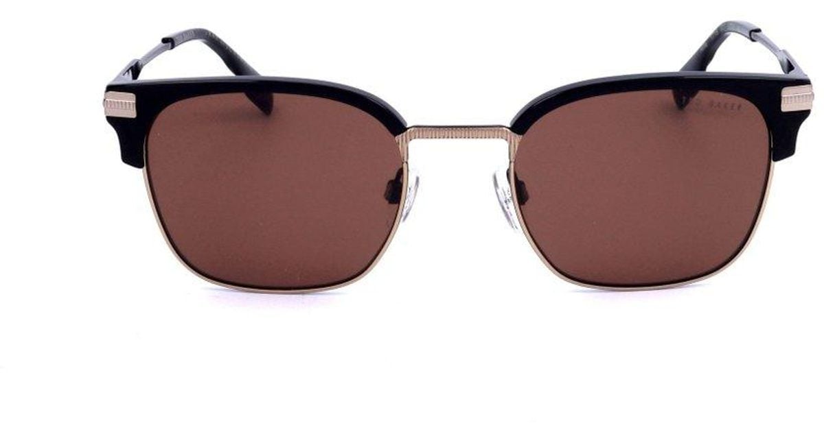 Ted Baker Square Frame Full Rim Sunglasses in Metallic for Men | Lyst UK