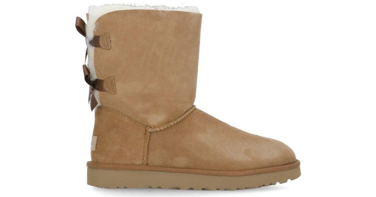 UGG Bailey Bow Ii Classic Boots in Brown | Lyst UK