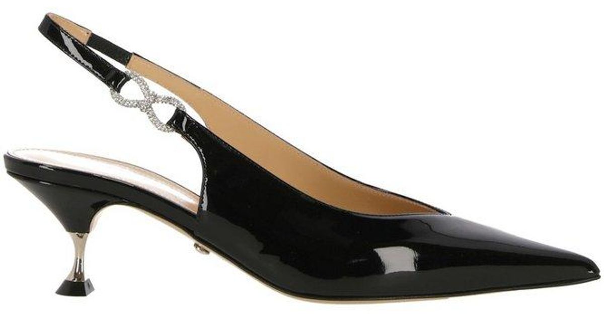 Mach & Mach Pointed Toe Slingback Pumps in Black | Lyst