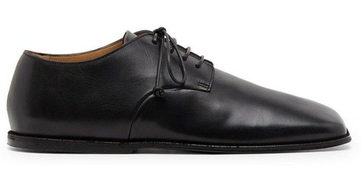 Marsèll Square Toe Lace-Up Derby Shoes in Black for Men | Lyst