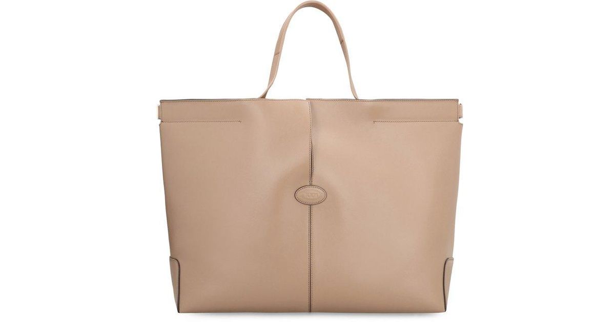 Tod's Slit-Detailed Top Handle Bag in Brown | Lyst