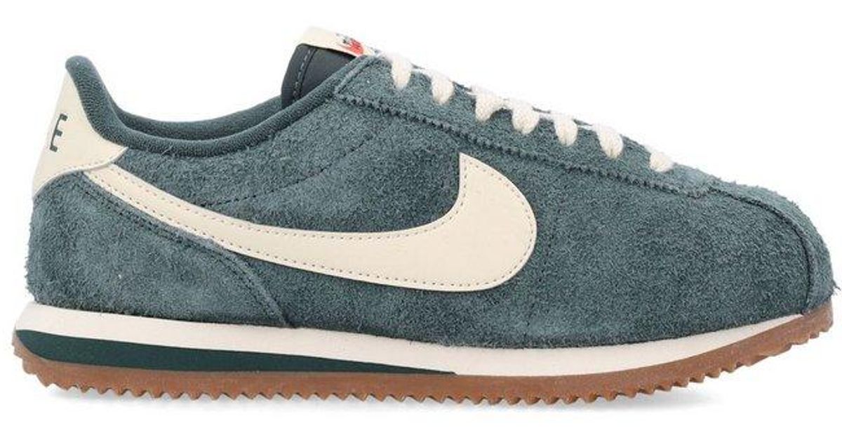 Nike Cortez Vintage Lace-Up Sneakers in Blue | Lyst