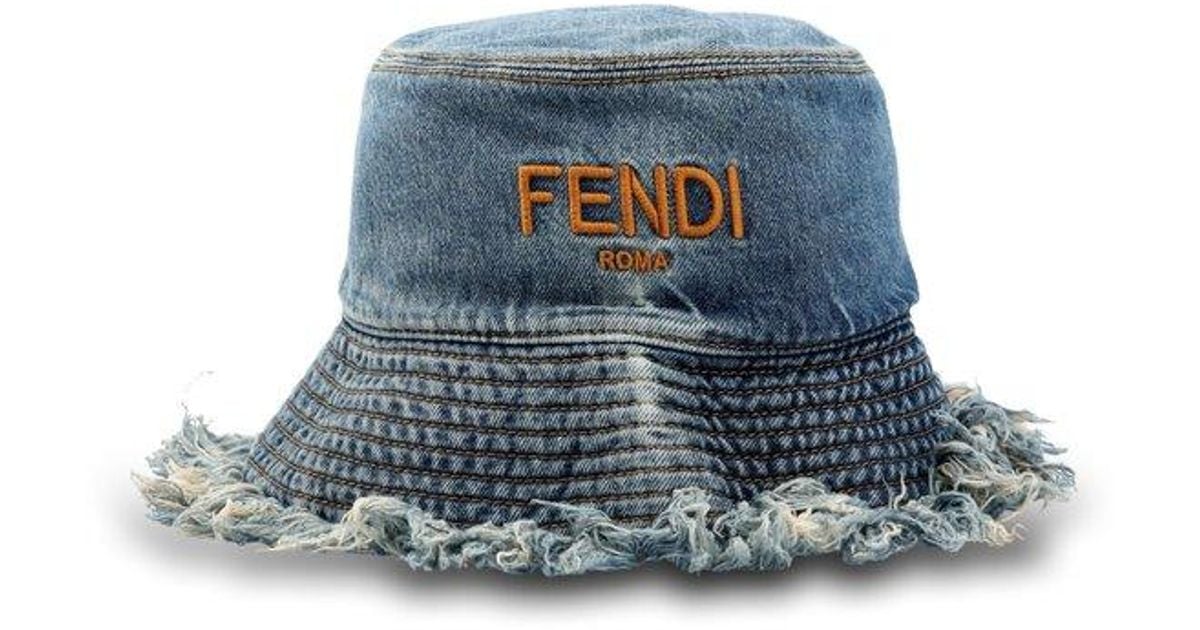 Fendi Bucket Hat in Blue for Men | Lyst