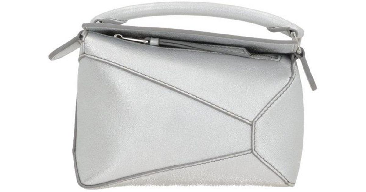 Loewe Mini Puzzle Bag in Gray | Lyst