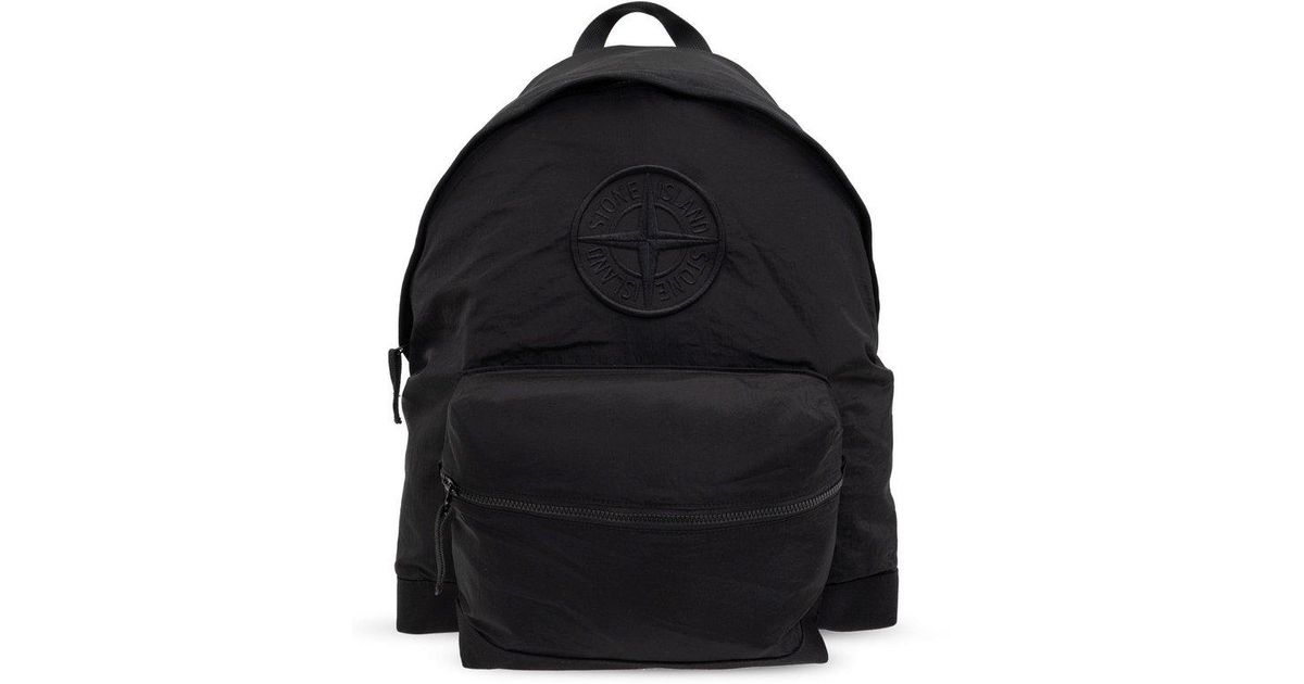 Stone Island Backpack With Logo in Black for Men | Lyst