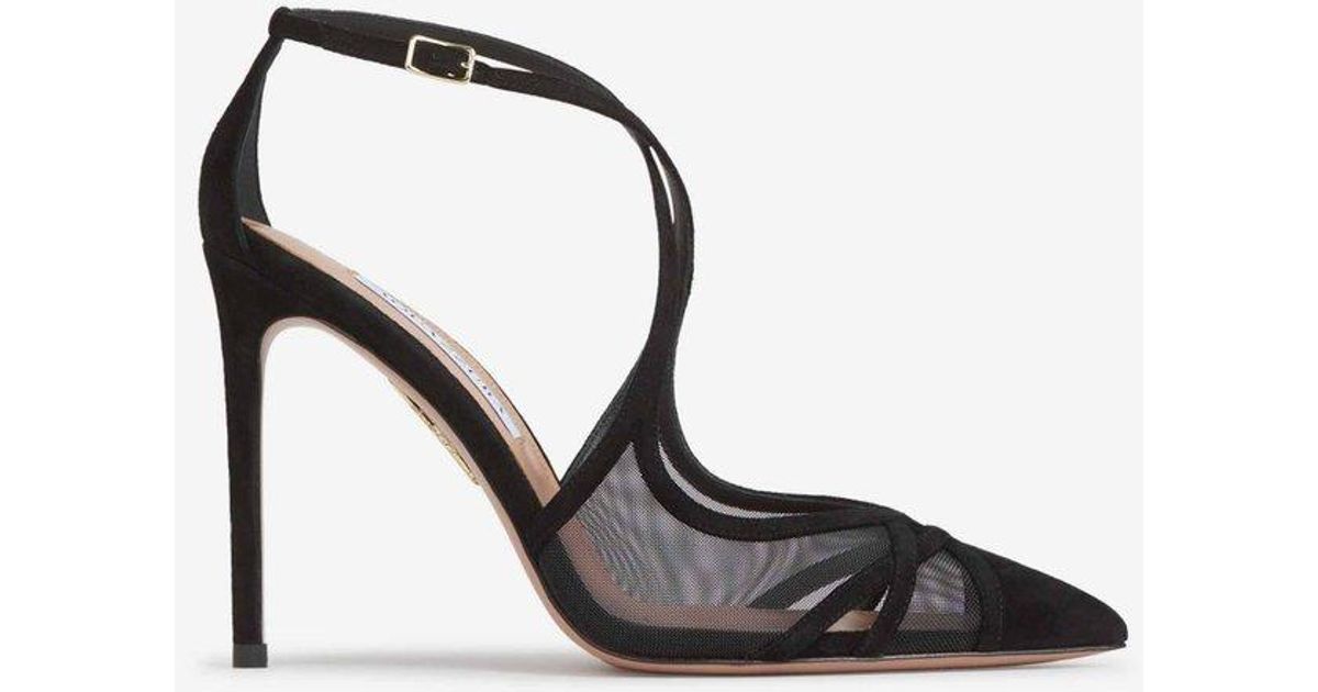 Aquazzura Shear Pump 105 Heeled Shoes in White | Lyst