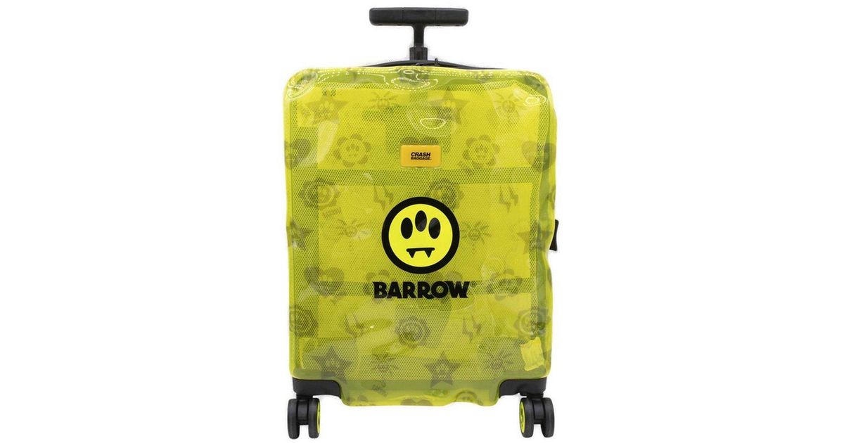 Barrow X Cash Transparent Effect Baggage Suitcase in Yellow for Men | Lyst