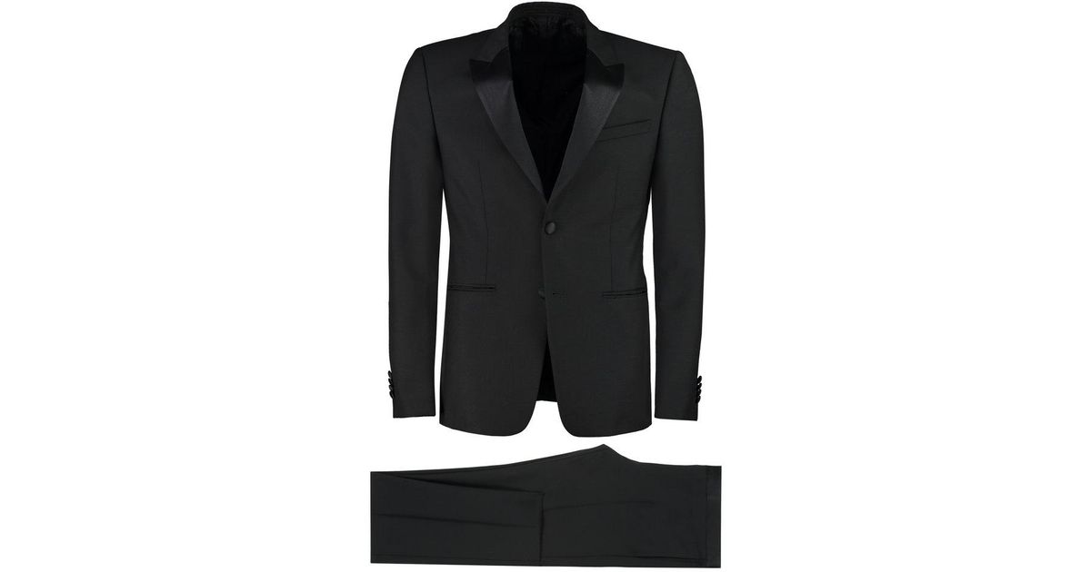 Givenchy Single-Breasted Slim Fit Satin Suit in Black for Men | Lyst