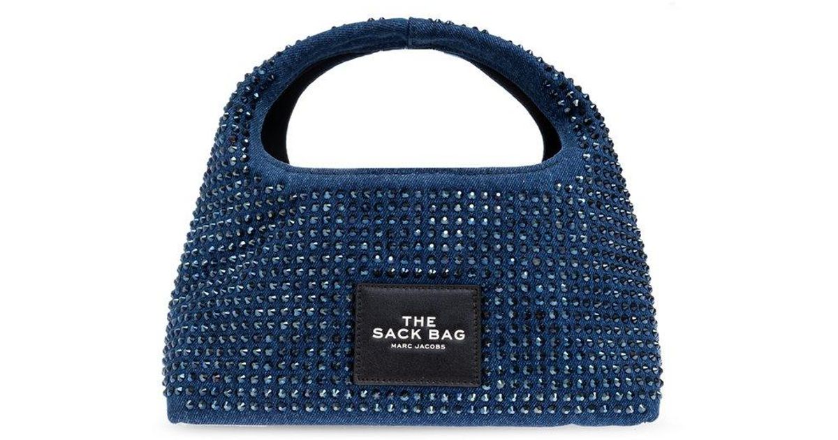 Marc Jacobs Embellished Denim Mini Sack Bag in Blue | Lyst