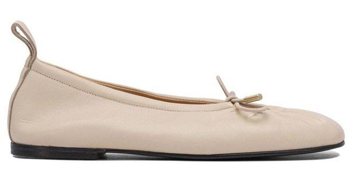 Alohas Rosalind Square Toe Ballet Flats in Natural | Lyst