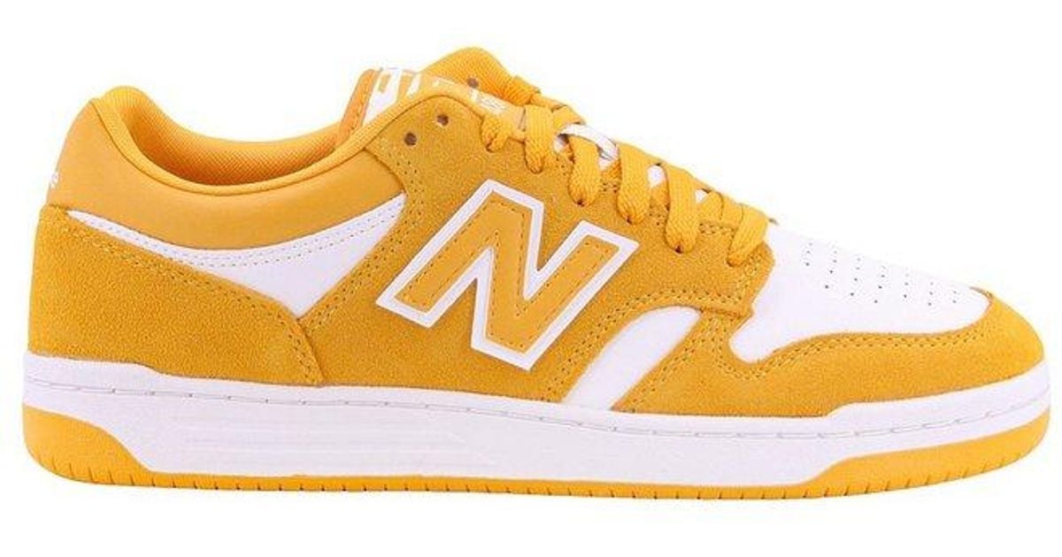 New Balance 480 Panelled Low-Top Sneakers in Yellow for Men | Lyst UK