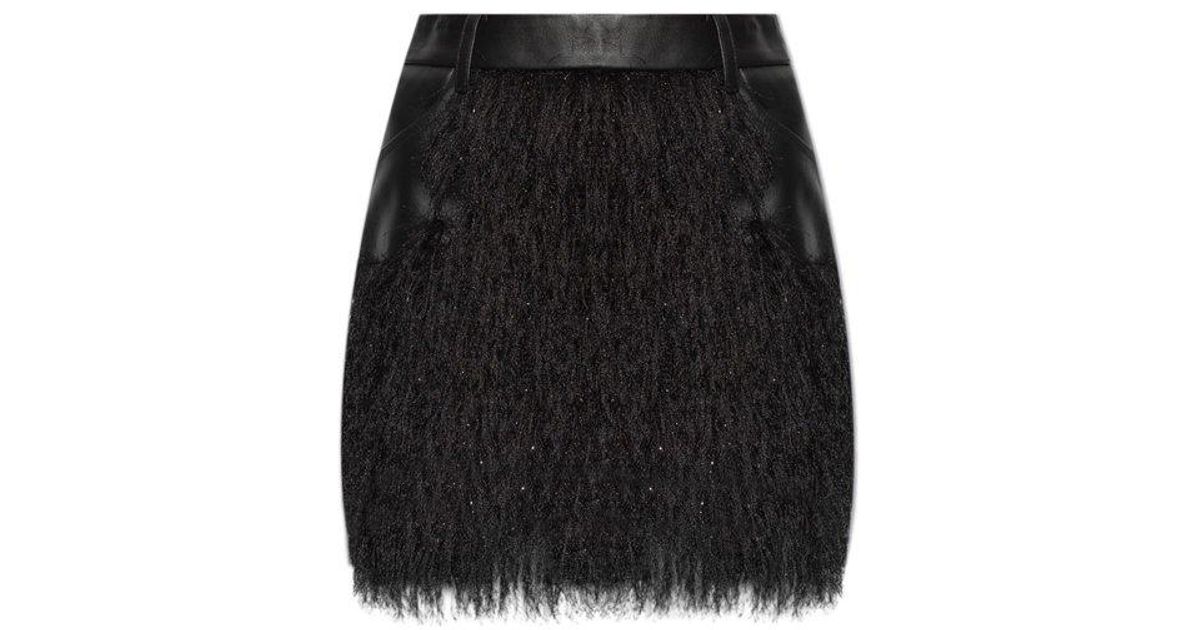 The Mannei Fringe Detail Mini Skirt in Black | Lyst