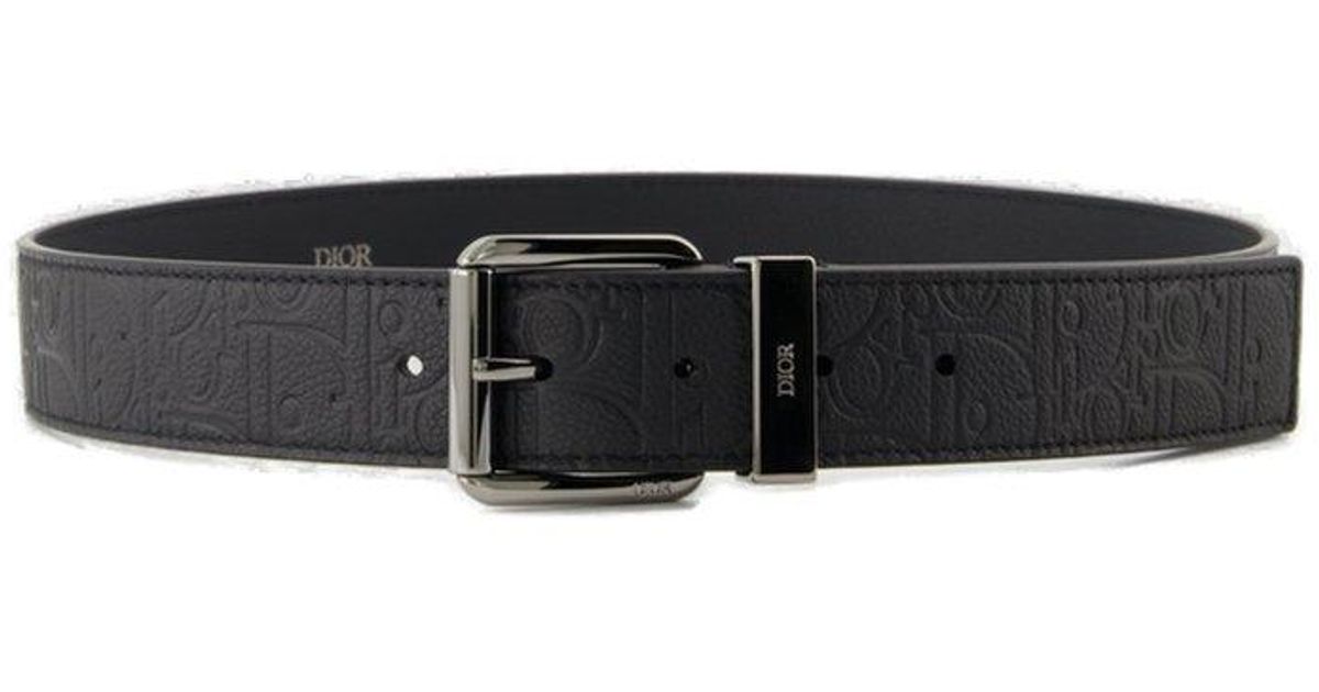 Dior Logo Engraved Belt in Black for Men | Lyst