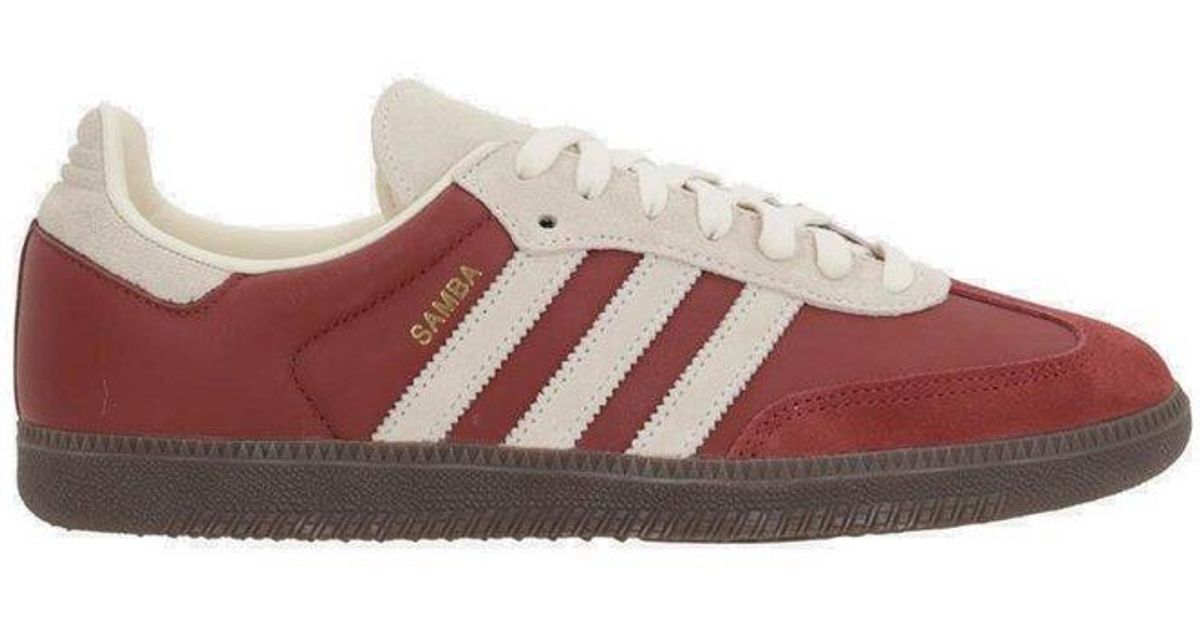 adidas Originals Samba Og Lace-Up Sneakers in Red for Men | Lyst