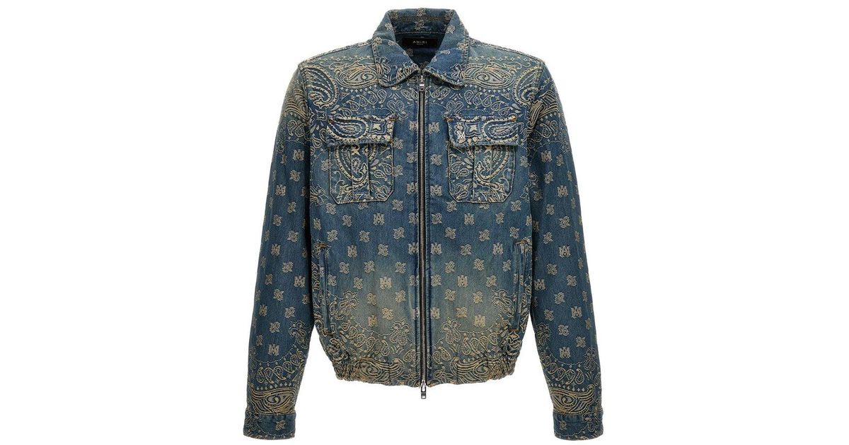 Amiri Bandana Casual Jackets, Parka in Blue for Men | Lyst