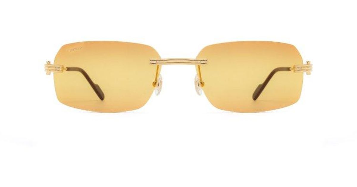Cartier Sunglasses In Metallic For Men Lyst