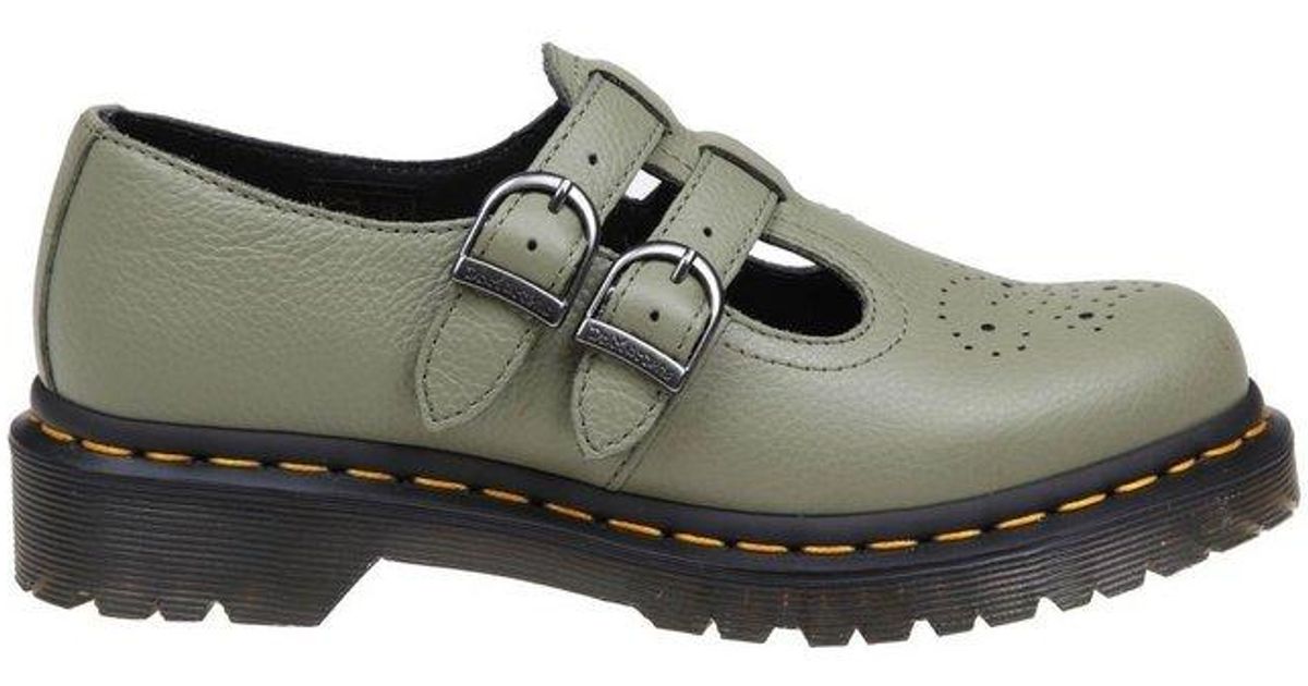 Dr. Martens Mary Jane Buckle Detailed Shoes in Green | Lyst