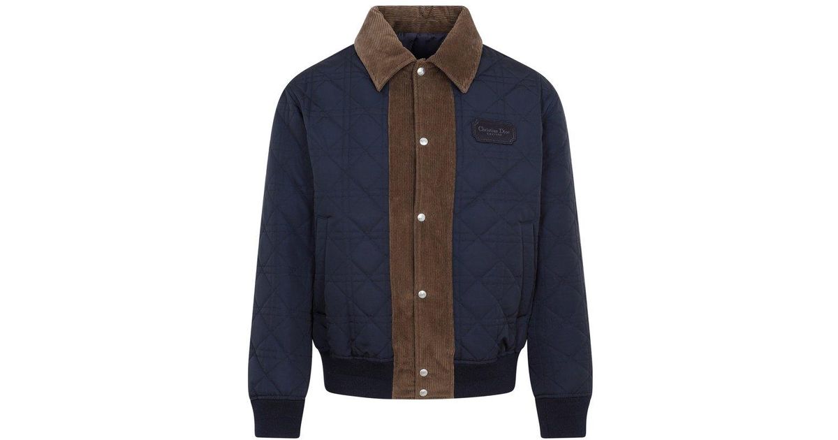 Dior Cotton Jacket in Blue for Men | Lyst