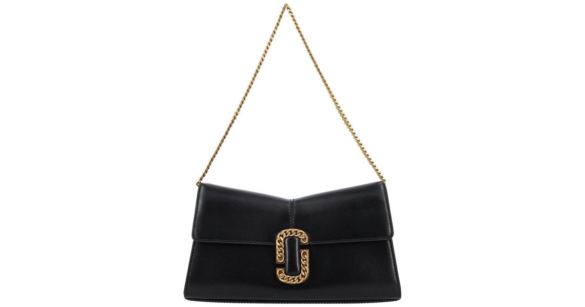 Marc Jacobs The St Marc Clutch Bag in Black | Lyst