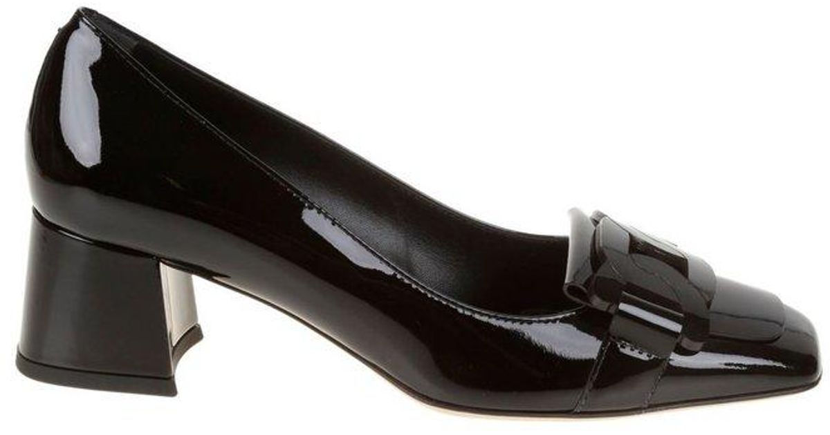 Tod's Kate Block Heeled Pumps in Black | Lyst