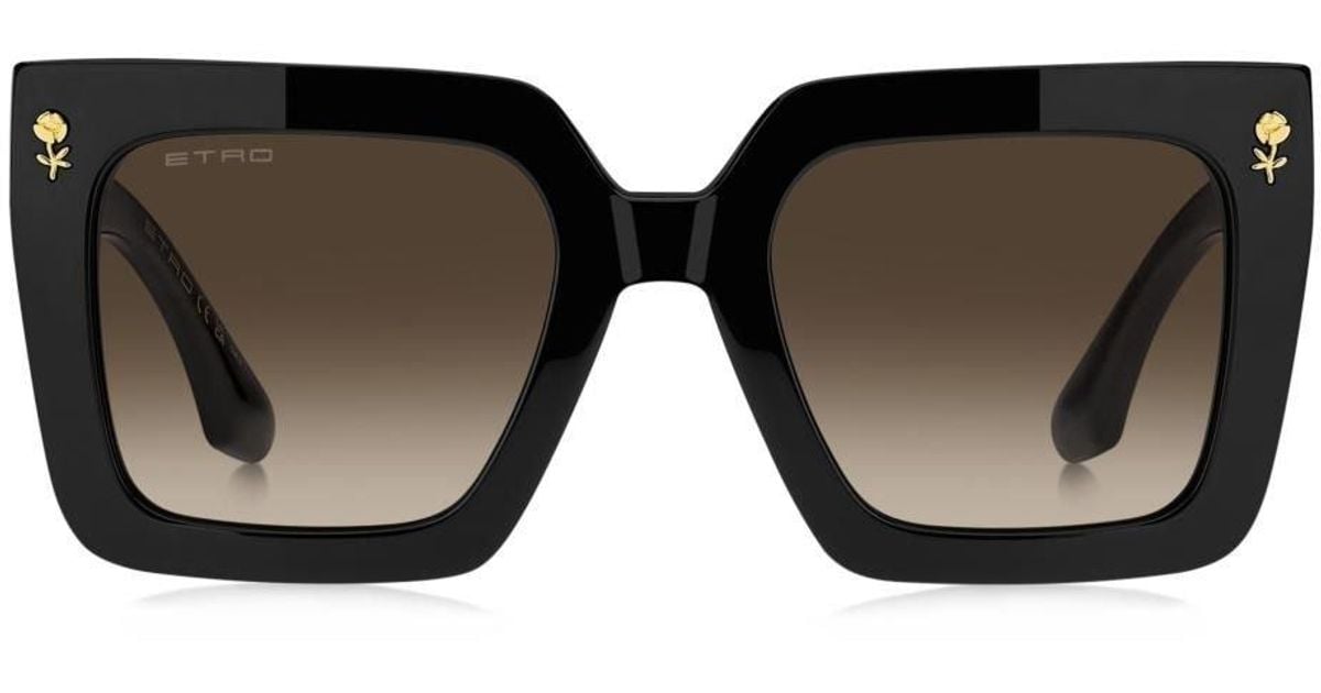 Etro Square Frame Sunglasses in Black | Lyst UK