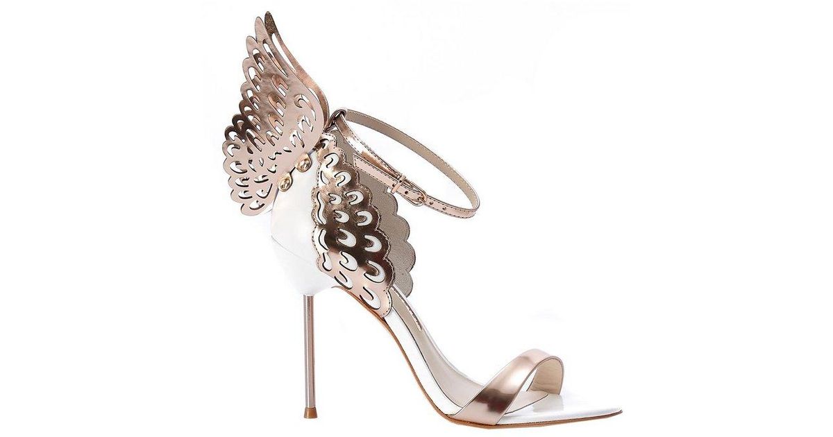 Sophia Webster Evangeline Angel Wing Detailed Sandals in White | Lyst