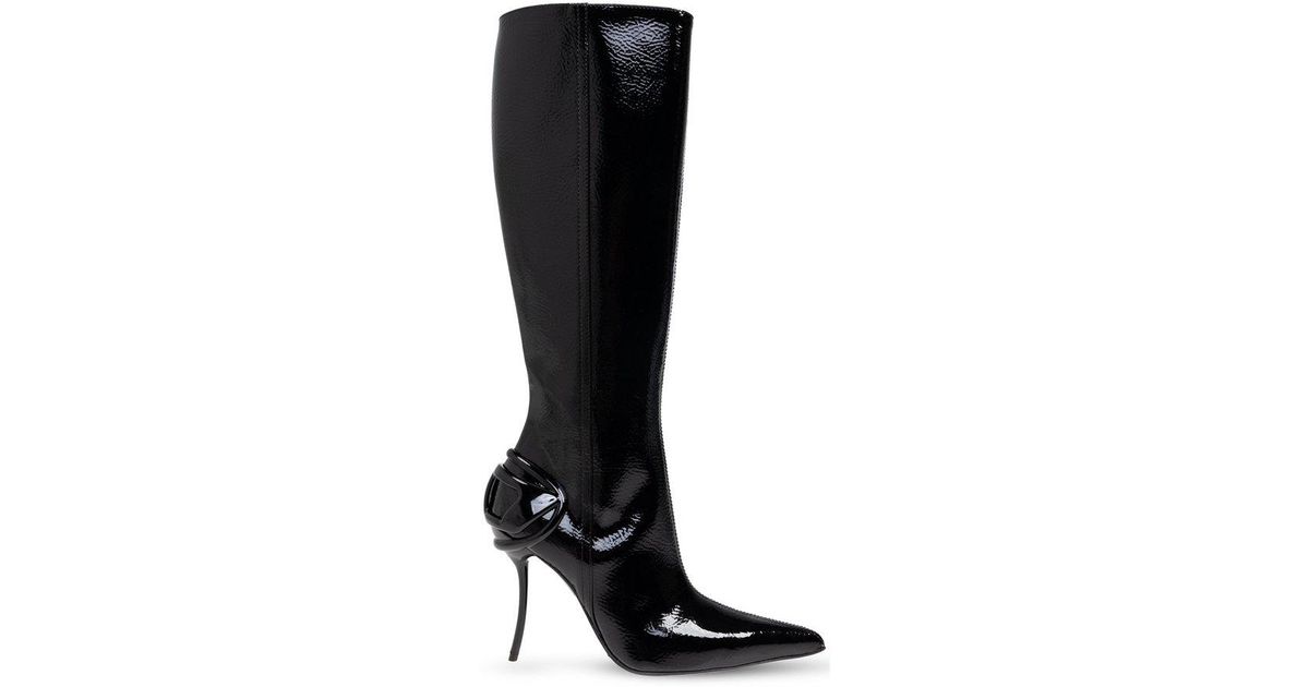 DIESEL Heeled Boots 'D-Ten&Half Hb' in Black | Lyst