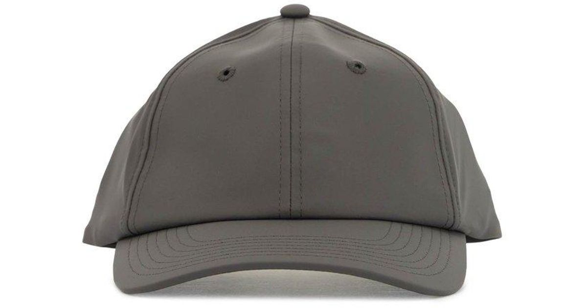 Rains Eyelet Detailed Curved Peak Cap in Gray for Men | Lyst