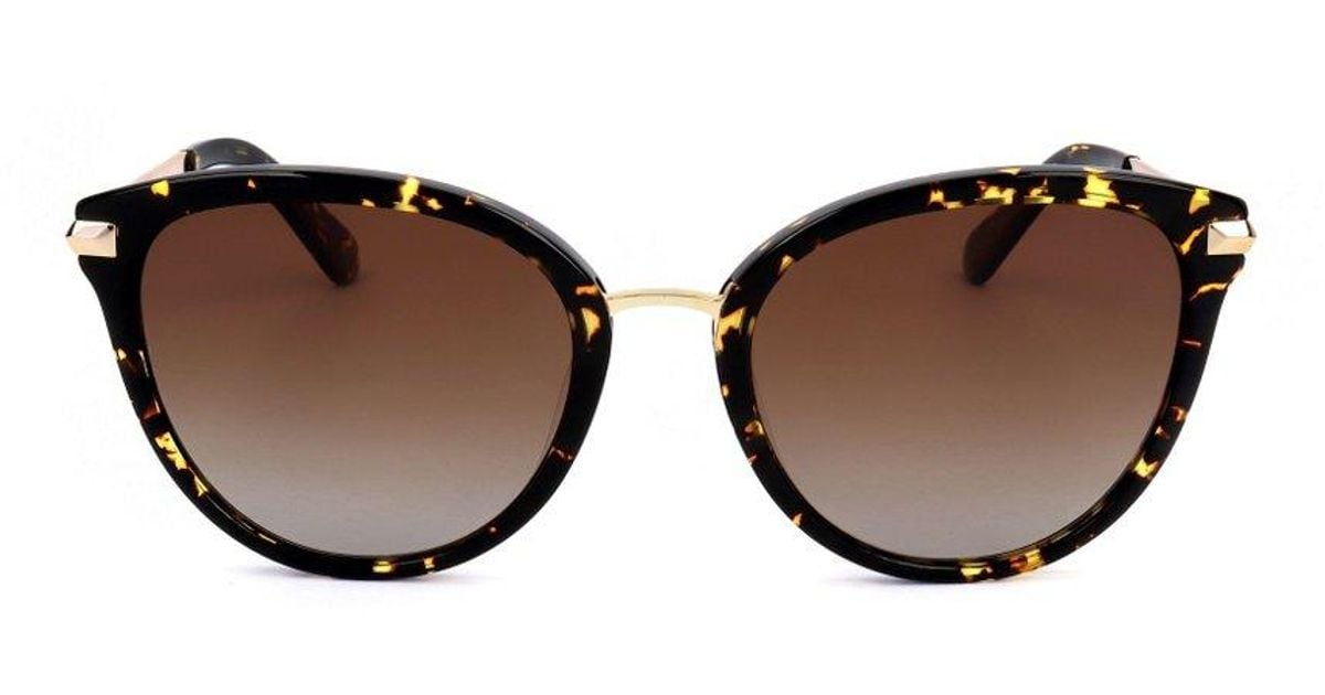 Kate Spade Oval-Frame Sunglasses in Brown | Lyst UK