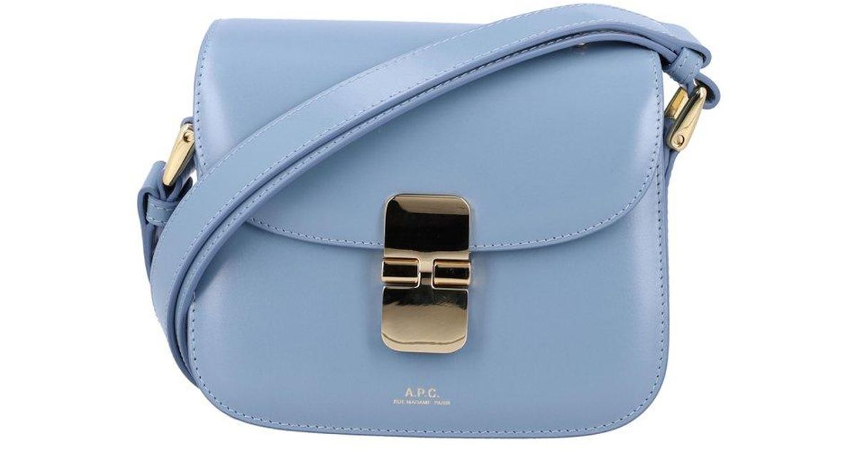 A.P.C. Mini Smooth Leather Handbag in Blue | Lyst UK