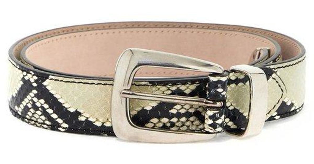 Khaite Benny Python Print Belt in Black | Lyst