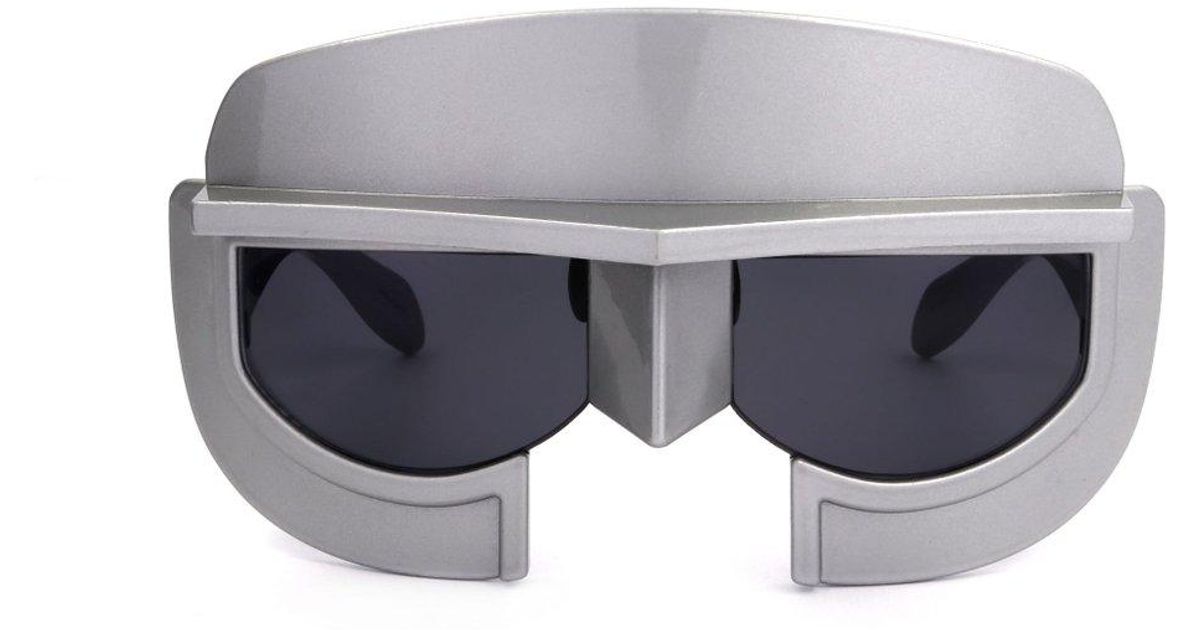 Linda Farrow X Ktz Mask Frame Sunglasses in Grey | Lyst UK