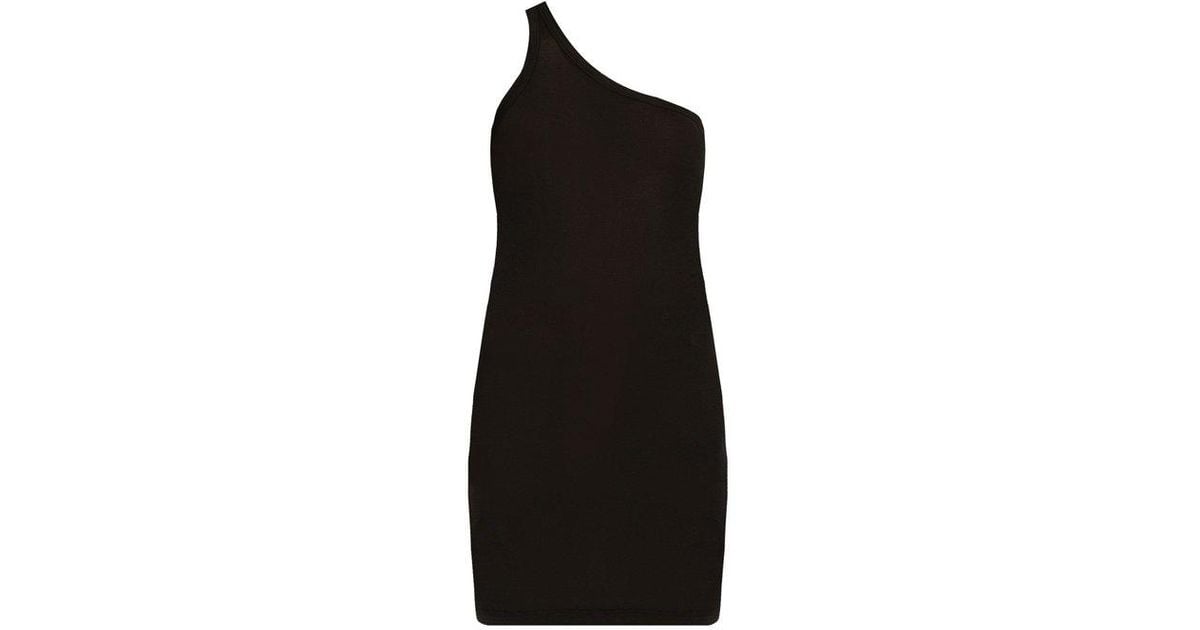 Rick Owens Top One Shoulder in Black | Lyst