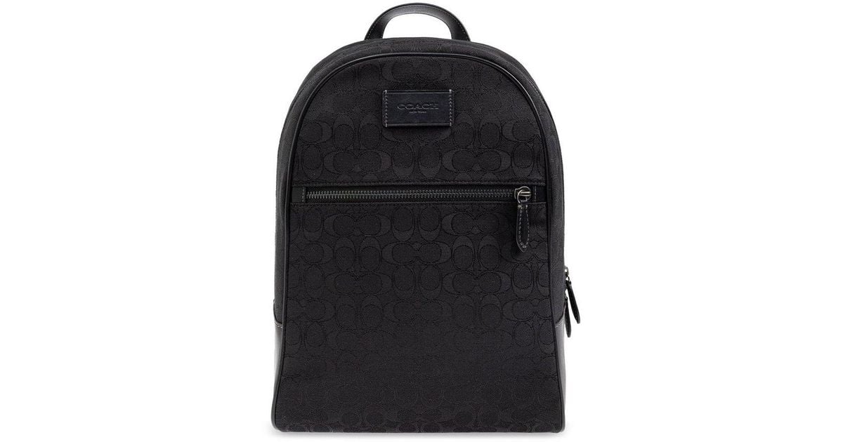 COACH Theo Monogrammed Top Handle Backpack in Black for Men | Lyst