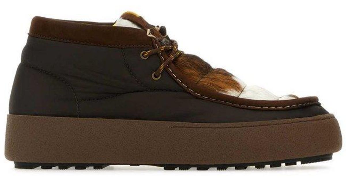 Moon Boot Mtrack Low Lace-Up Shoes in Brown for Men | Lyst