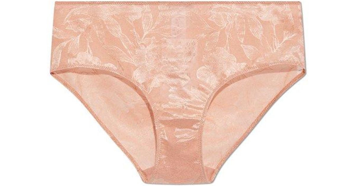 Hanro Floral Lace Underwire Bra Set in Pink | Lyst