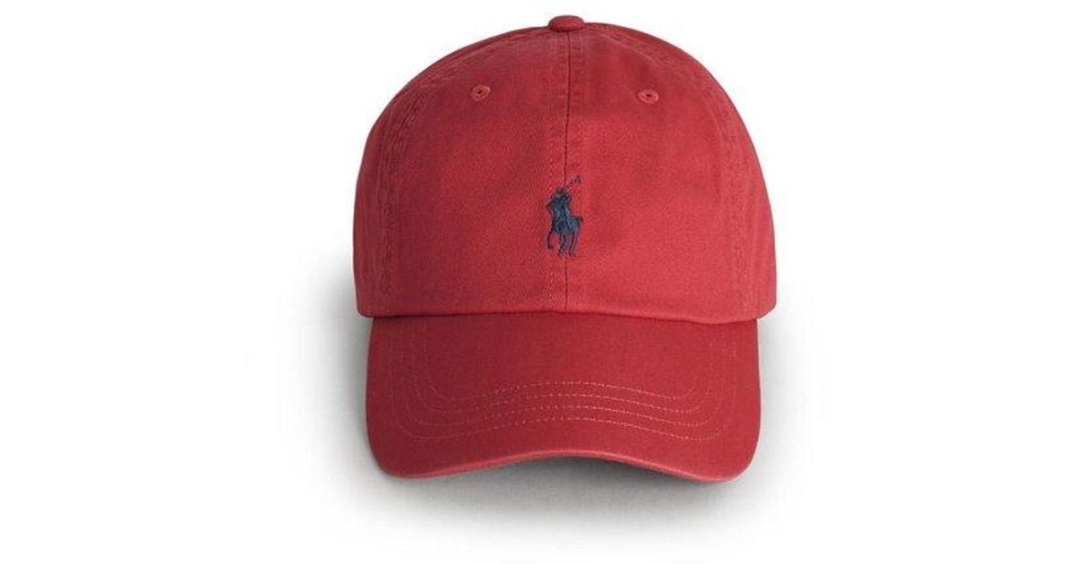 Polo Ralph Lauren Fuchsia Cotton Cap in Red | Lyst