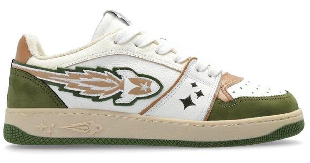 ENTERPRISE JAPAN Iconic Star Lace-Up Sneakers in White | Lyst UK