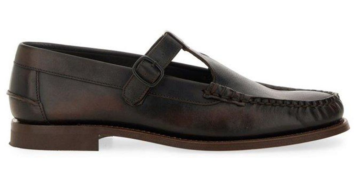 Hereu Alber T-Bar Strap Flat Shoes in Black for Men | Lyst