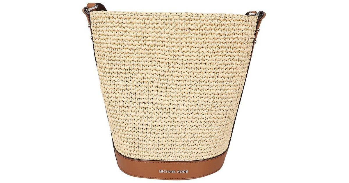MICHAEL Michael Kors Small Open Top Townsend Bucket Bag in Natural ...