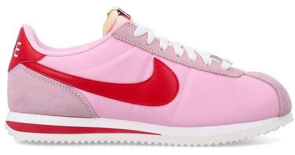 Nike Cortez Txt Lace-Up Sneakers in Pink | Lyst