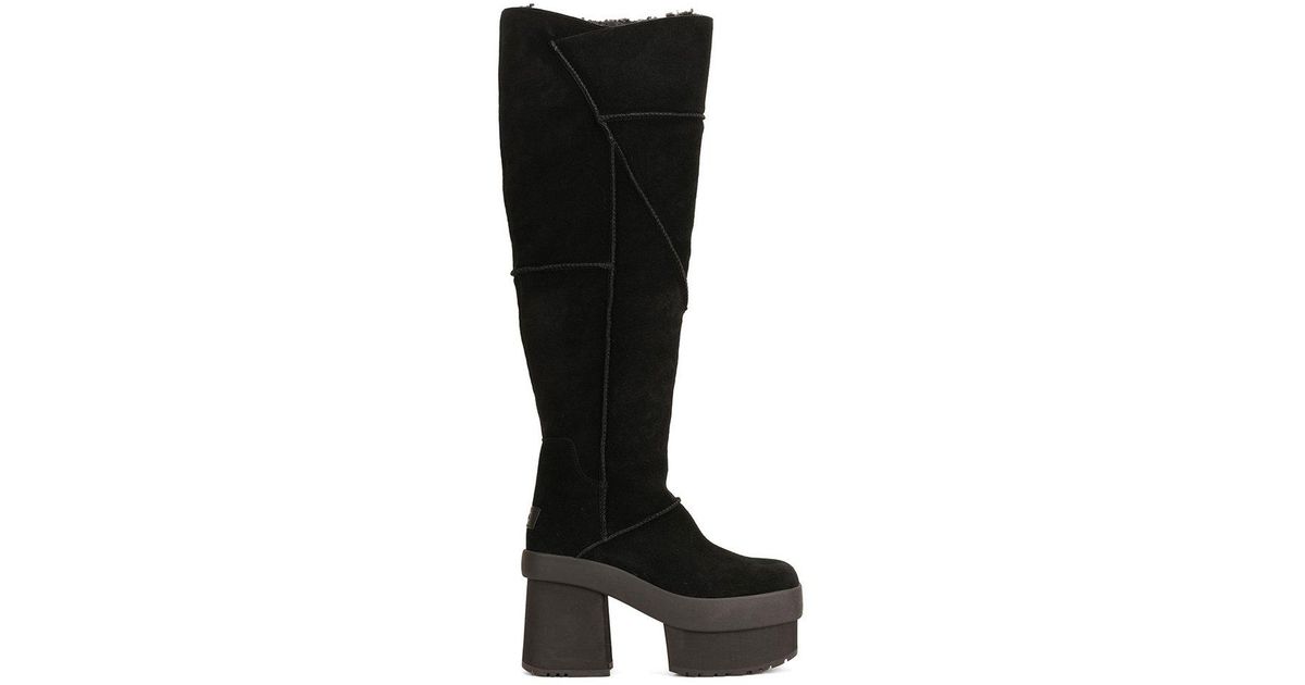 UGG New Heights Platform Xtra Boots in Black | Lyst