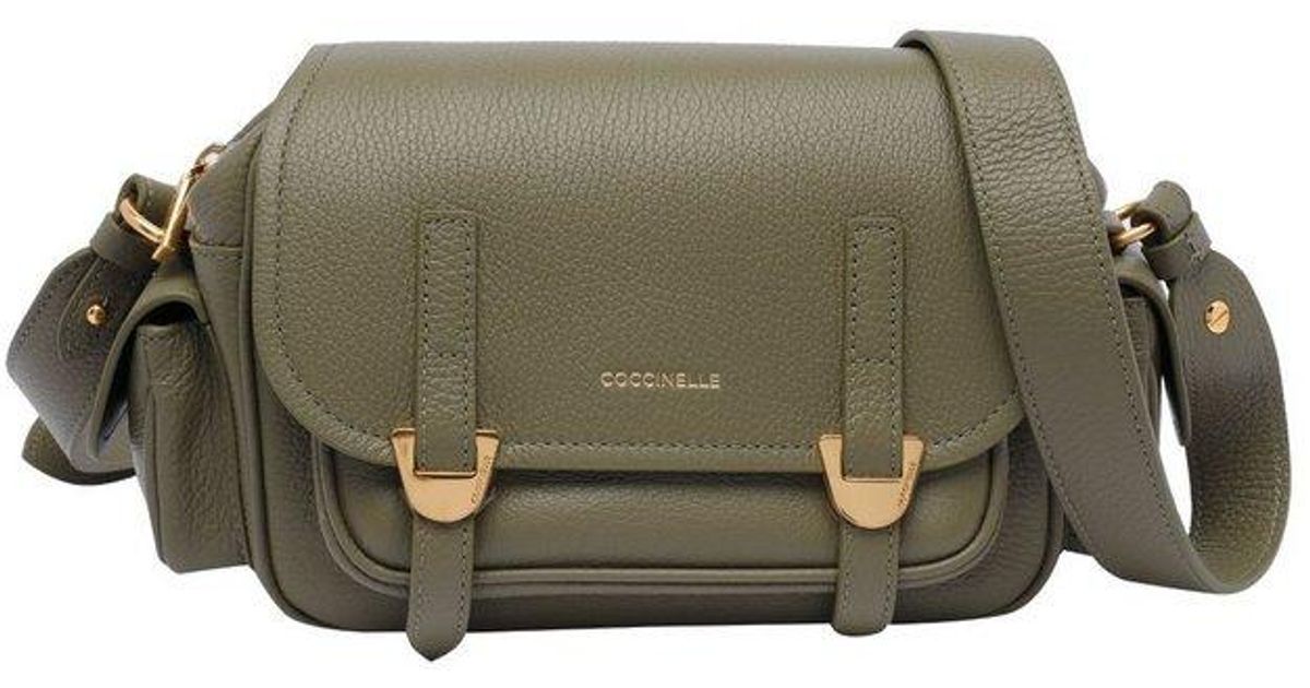 Coccinelle Campus Logo Printed Small Crossbody Bag in Green | Lyst