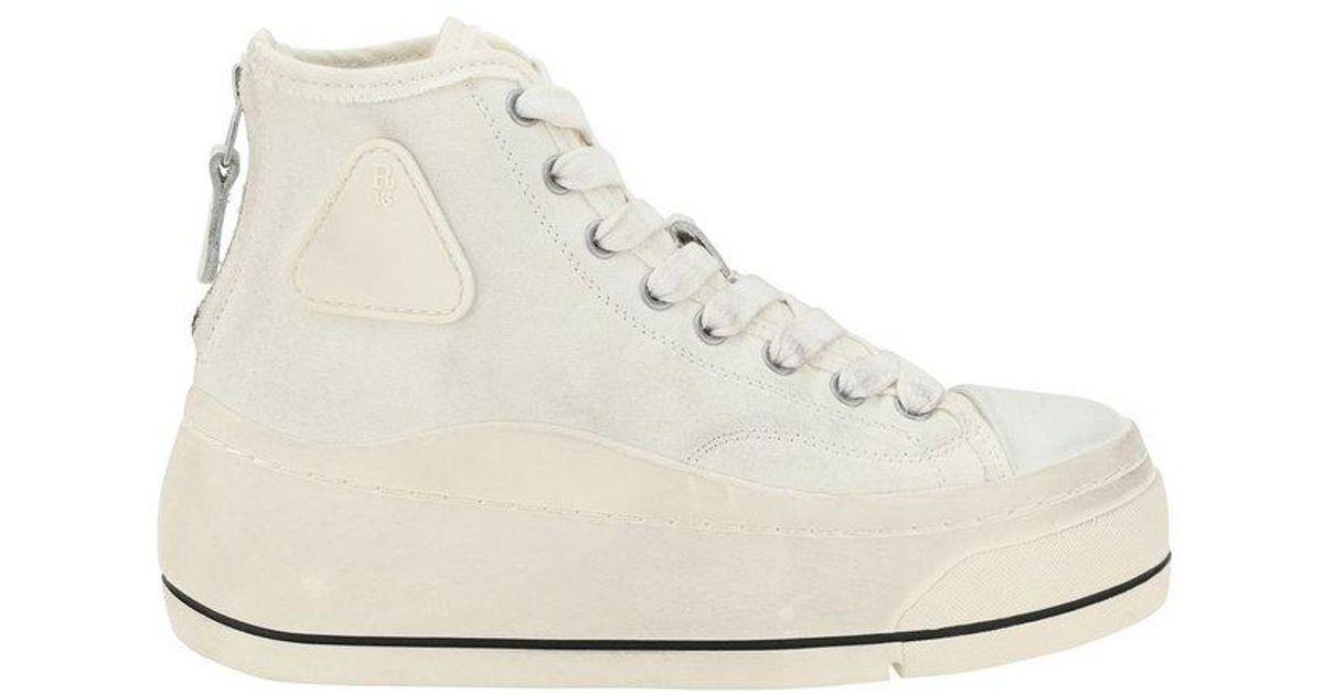 R13 Platform High-Top Sneakers in White | Lyst