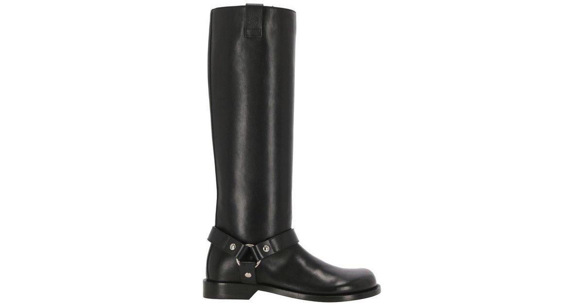 Loewe Campo Biker High Boots in Black | Lyst